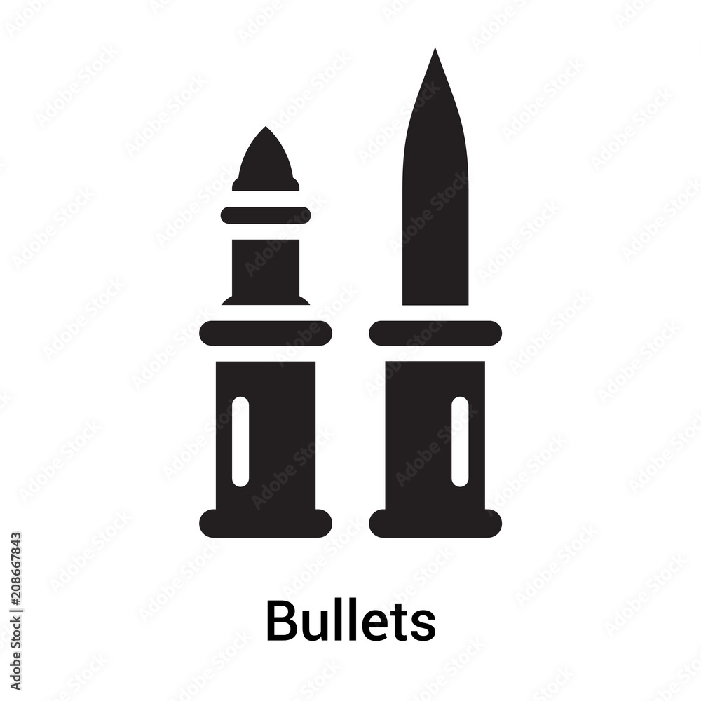 Bullets icon vector sign and symbol isolated on white background ...