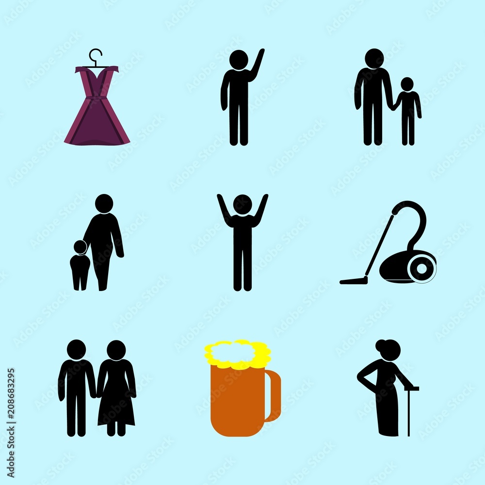 icons about Human with clasped, son, peace, expersion and graphic Stock ...