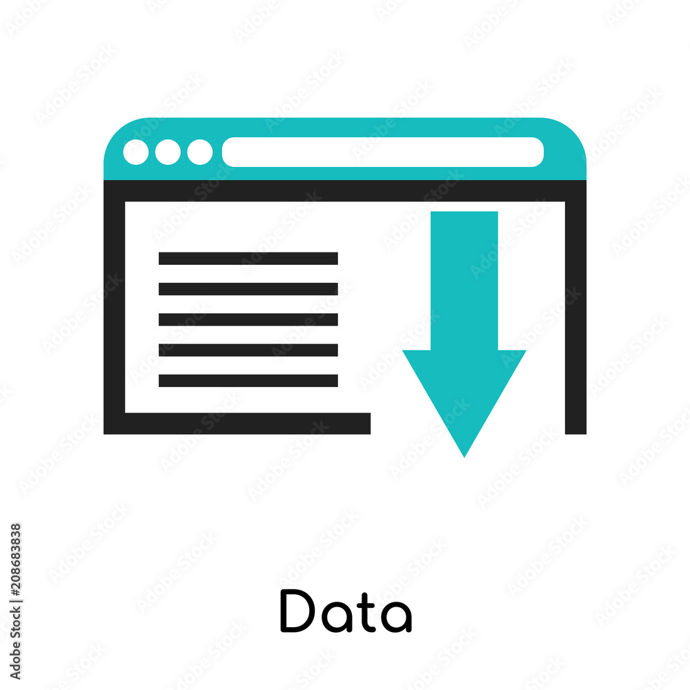 Data export symbol of a window with an arrow icon vector sign and ...