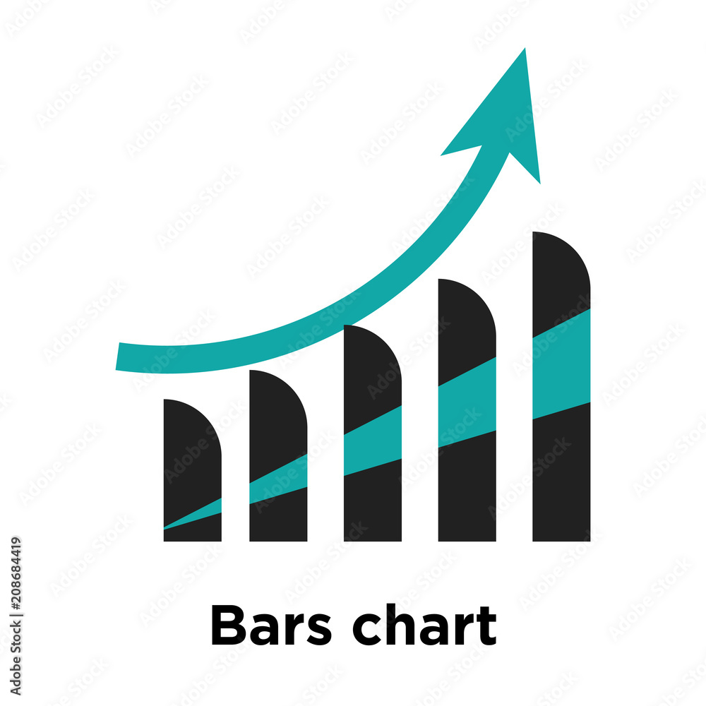 Bars chart interface ascending symbol icon vector sign and symbol ...