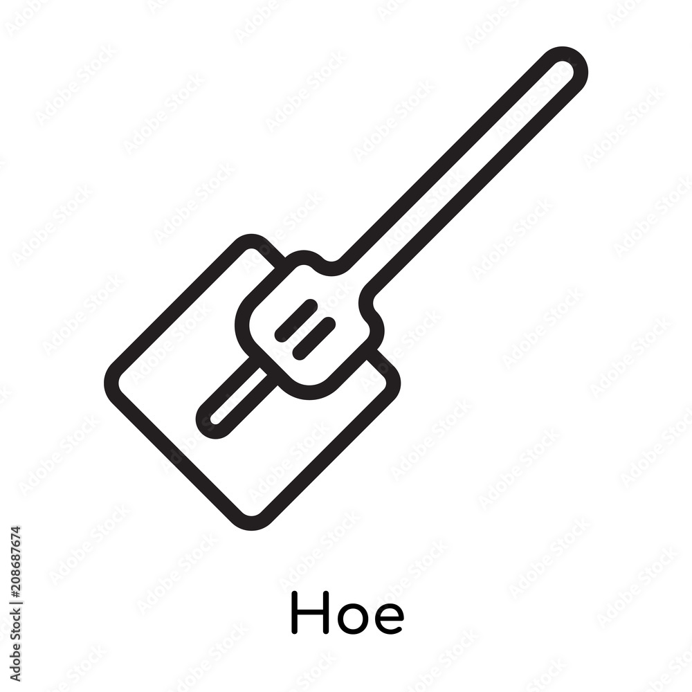 Hoe icon vector sign and symbol isolated on white background, Hoe logo ...