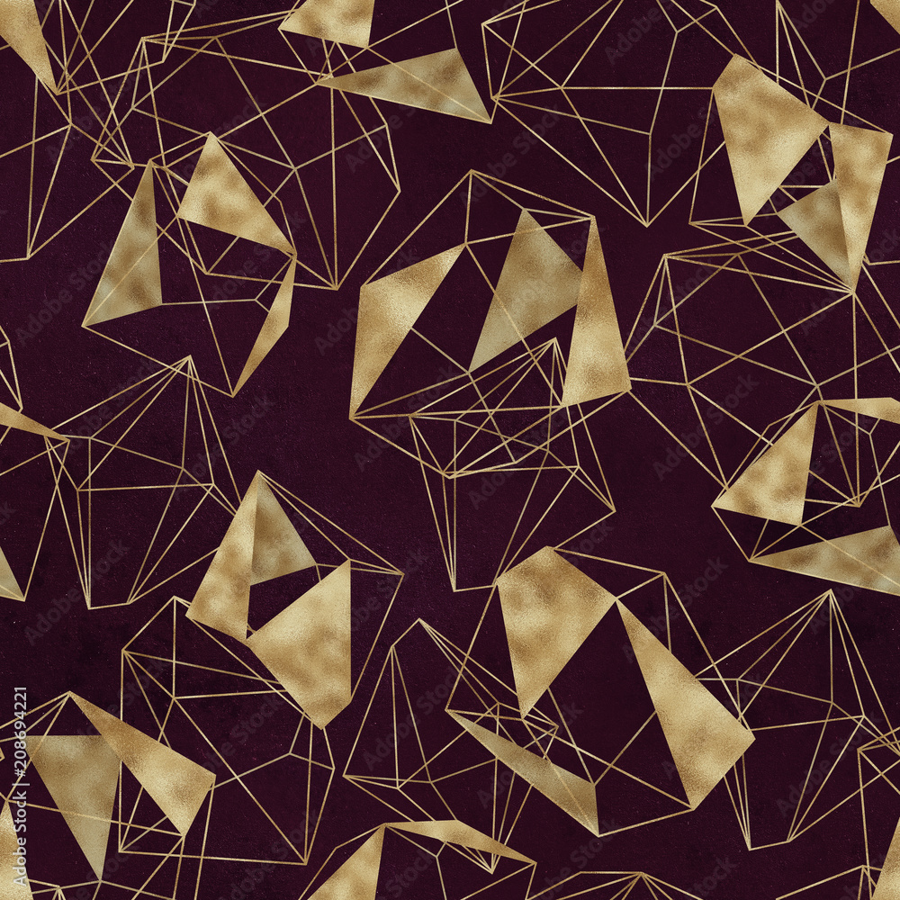 Maroon And Gold Pattern