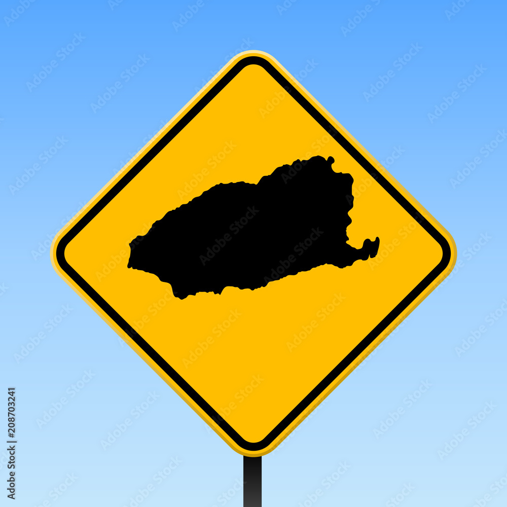 Imbros map on road sign. Square poster with Imbros island map on yellow ... Imbros map on road sign. Square poster with Imbros island map on yellow ...