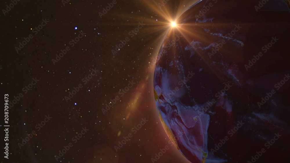 Earth rotating in seamless loop. Texture map courtesy of NASA. Stock ...