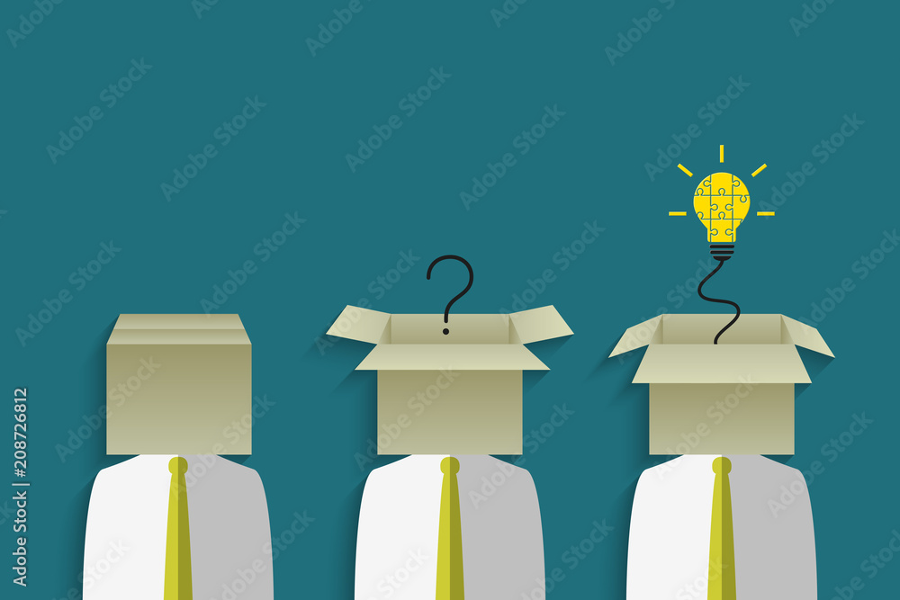 Thinking out of the box and developing an idea concept with business ...