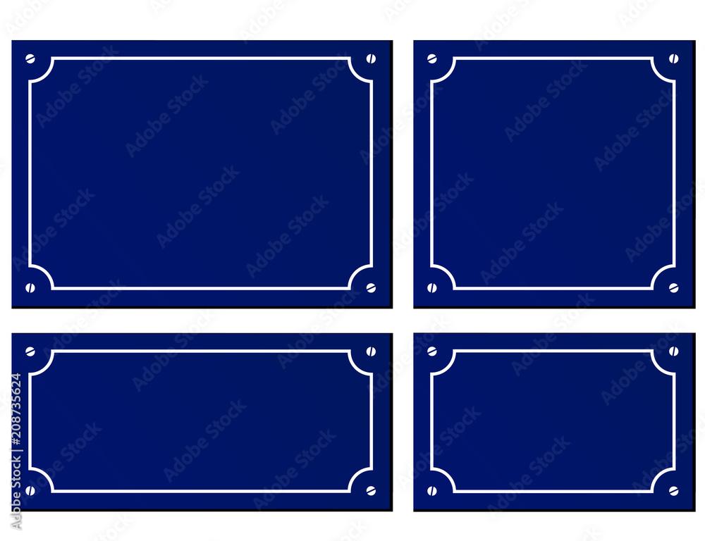 four sizes blue plaques background Stock Vector | Adobe Stock