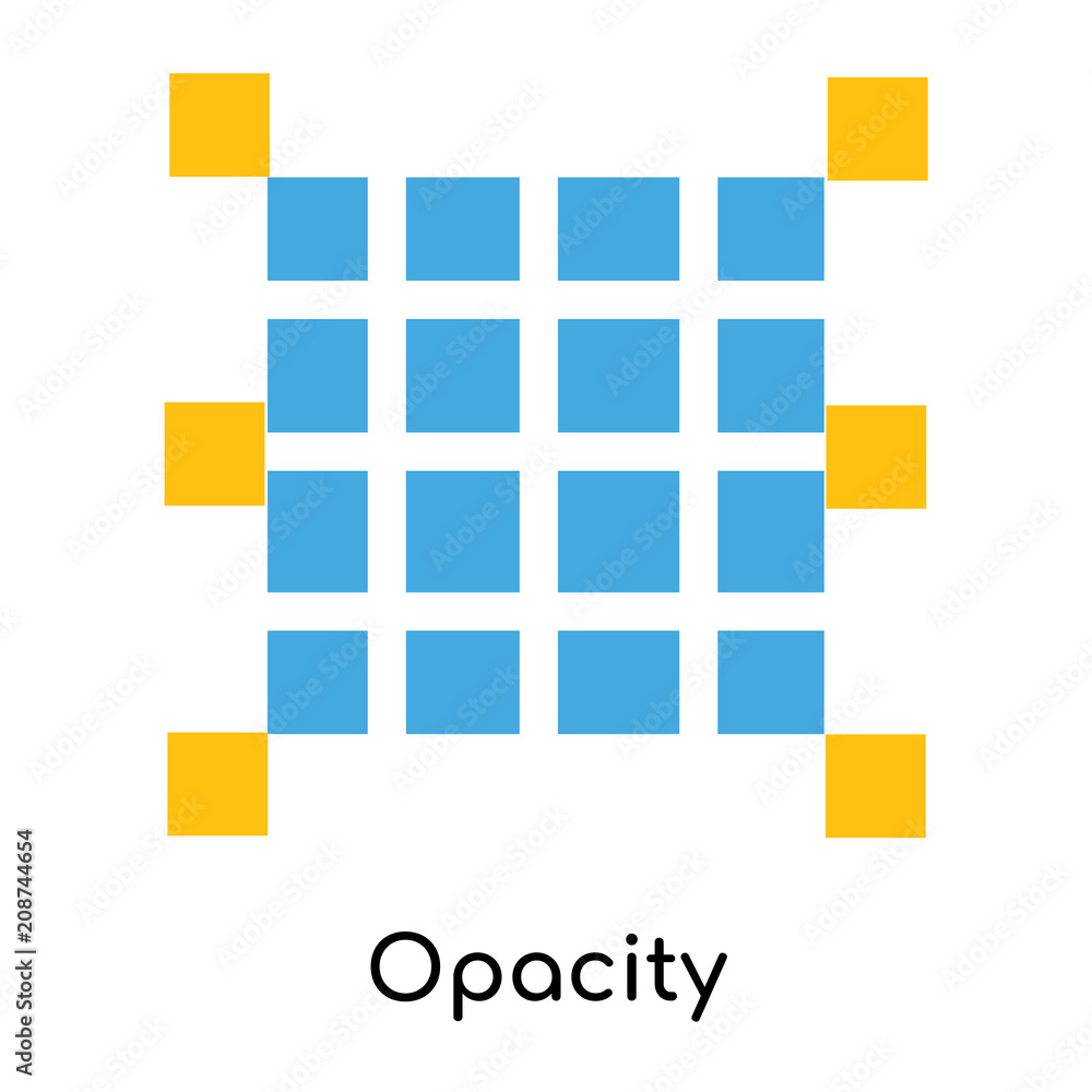 Opacity icon vector sign and symbol isolated on white background ...