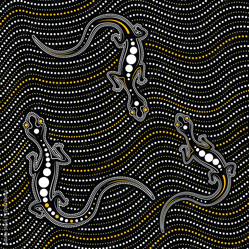 Aboriginal Lizard Painting