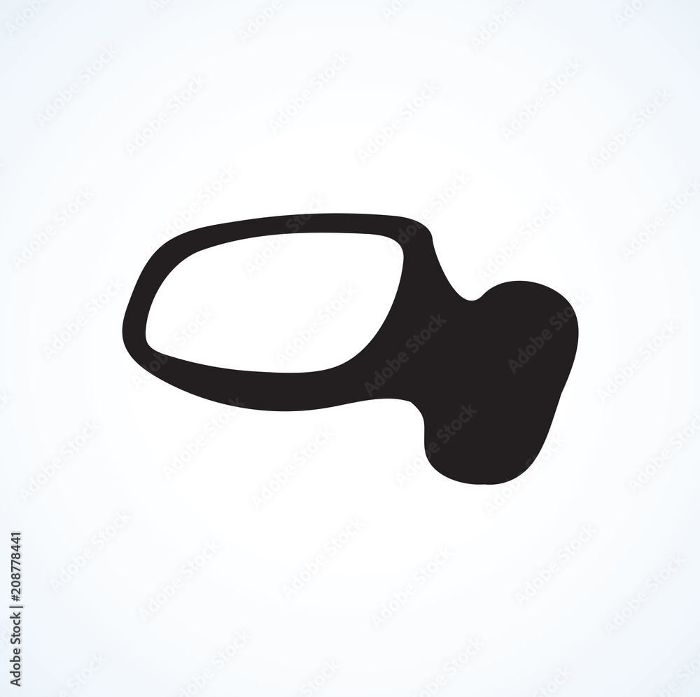Car mirror. Vector drawing Stock Vector | Adobe Stock