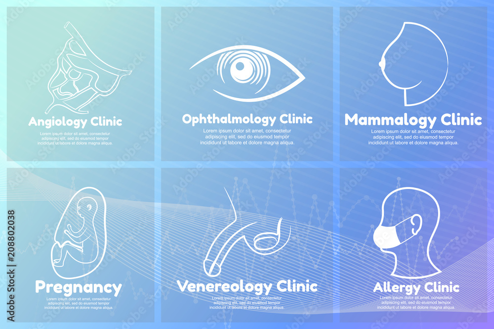 Сollection of medical logos. Templates vector logos for venerology ...