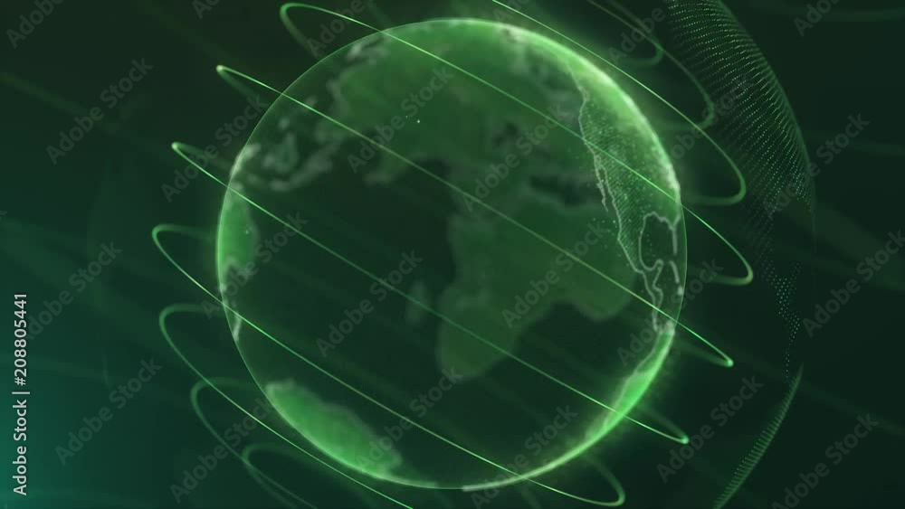 Vidéo Stock Planet earth rotating loop animation future technology business concept. loopable ...