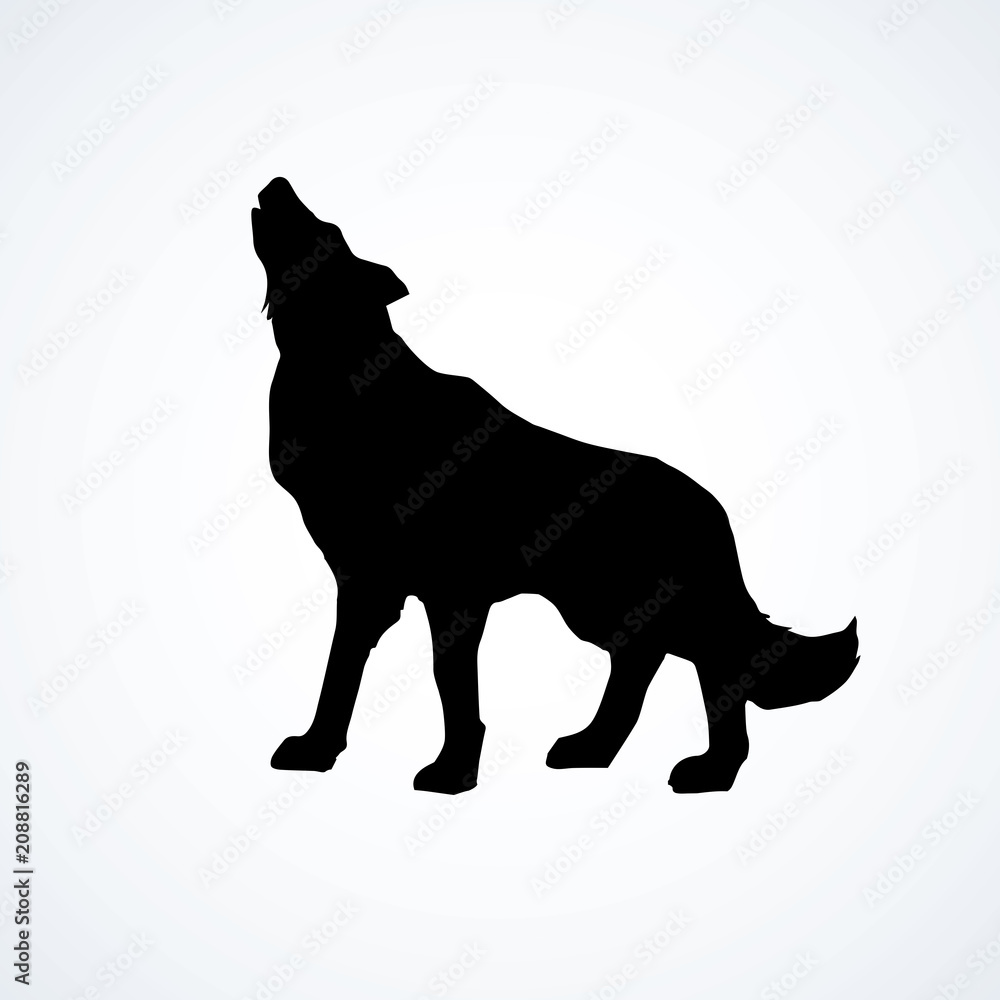Wolf. Vector drawing Stock Vector | Adobe Stock