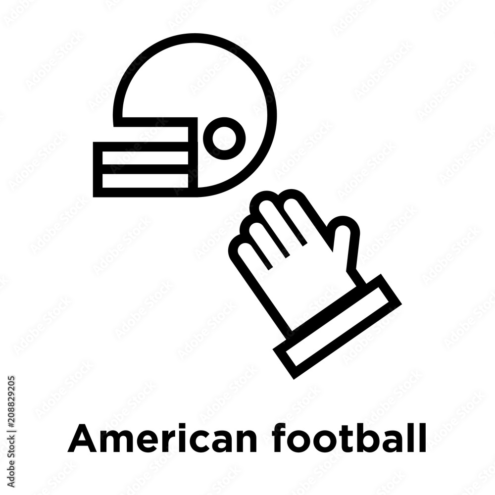 American football player catching the ball icon vector sign and symbol ...