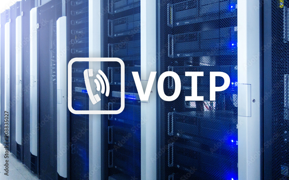 VOIP, Voice over Internet Protocol, technology that allows for speech ...