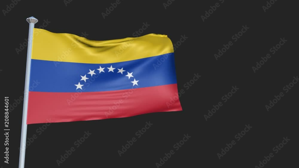 Loopable 3D flag animation of Venezuela with Alpha Channel and ...