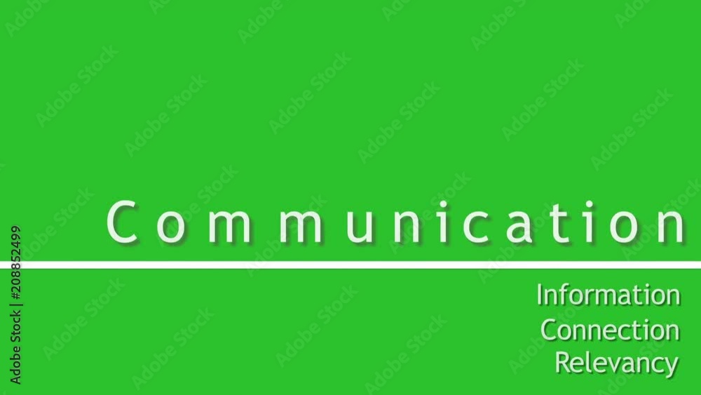 Corporate communication business related animated text titles on chroma ...