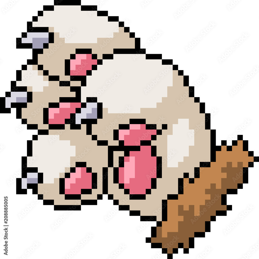 vector pixel art paw glove Stock Vector | Adobe Stock