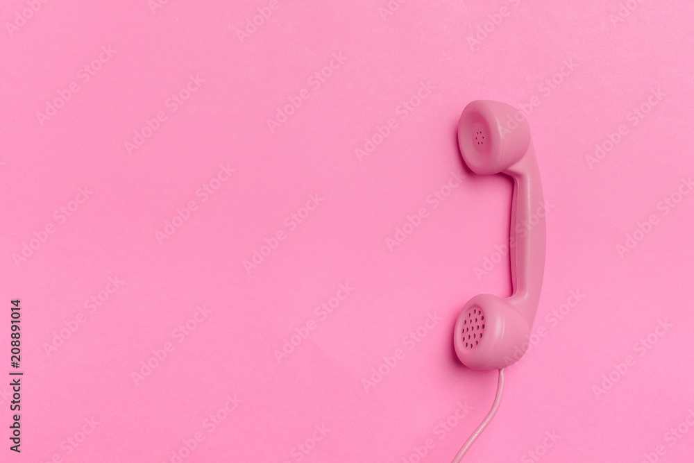 vintage phone on color background Stock Photo | Adobe Stock