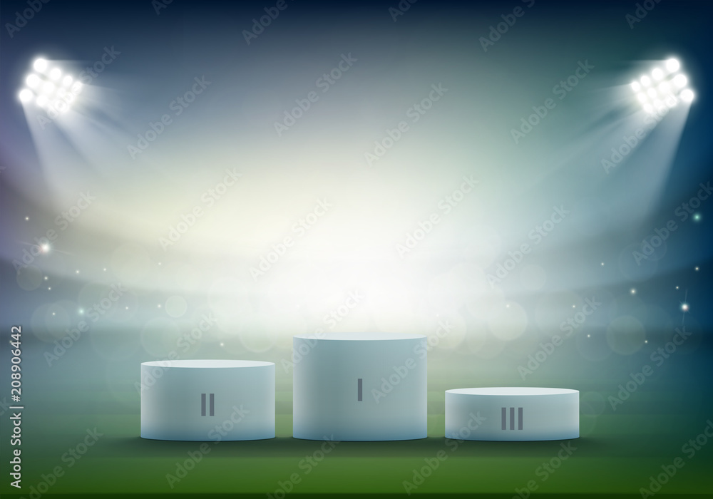 Podium for sports awards at the stadium Stock Vector | Adobe Stock