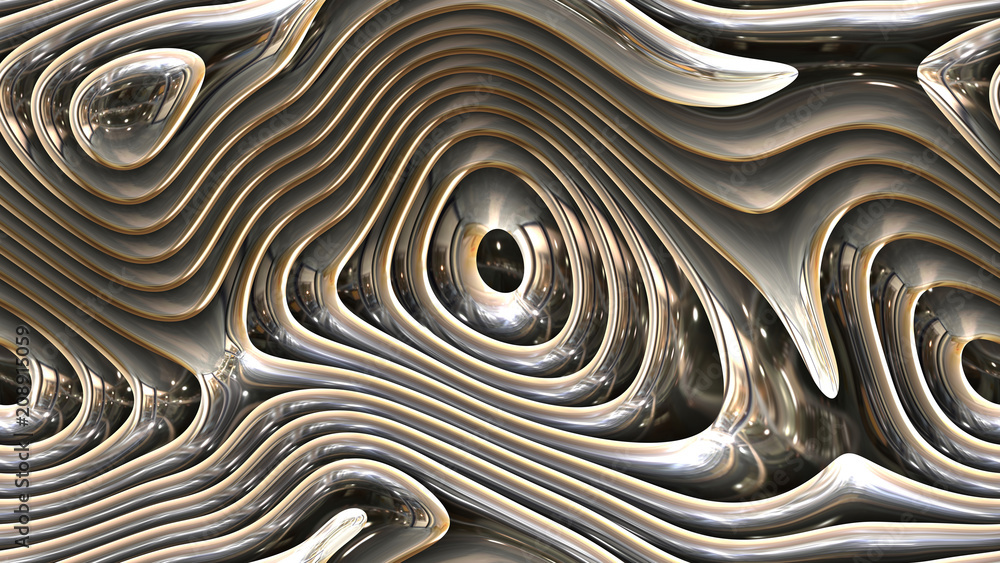 abstract curves - metal parametric curved shapes 4k seamless background ...
