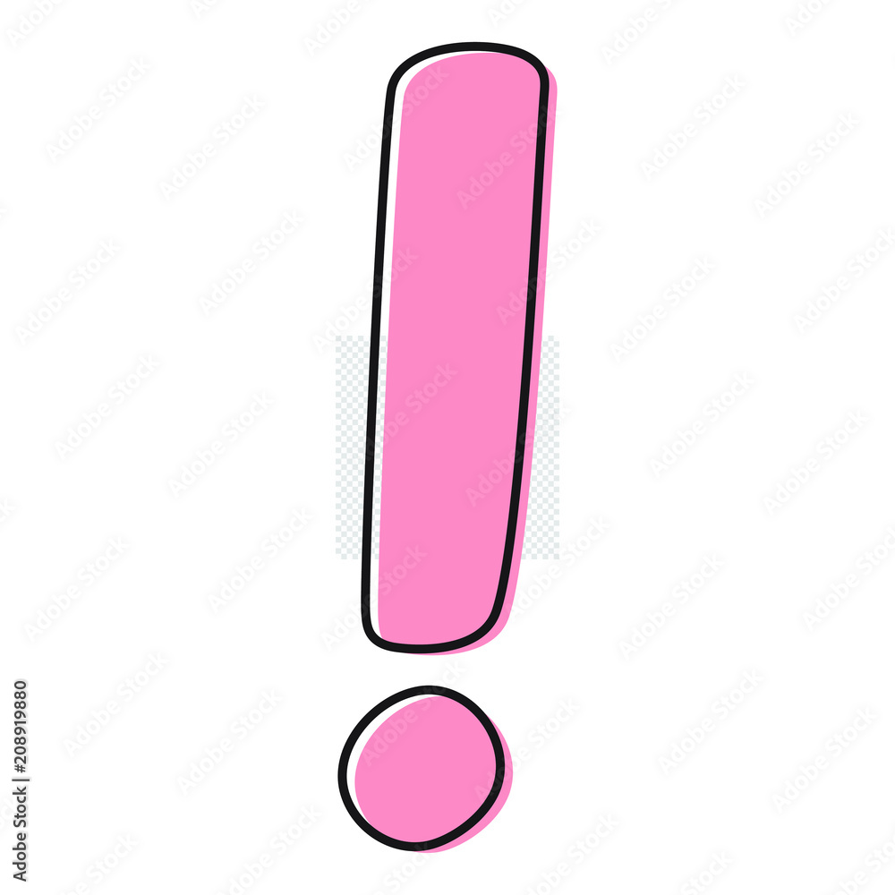 Pink Exclamation Mark Clipart