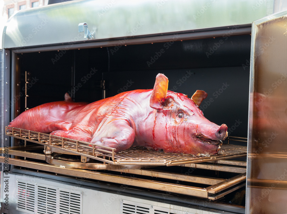 Smoking Whole Pig On Grill