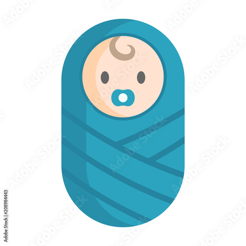 Baby Wrapped In Blanket Clipart