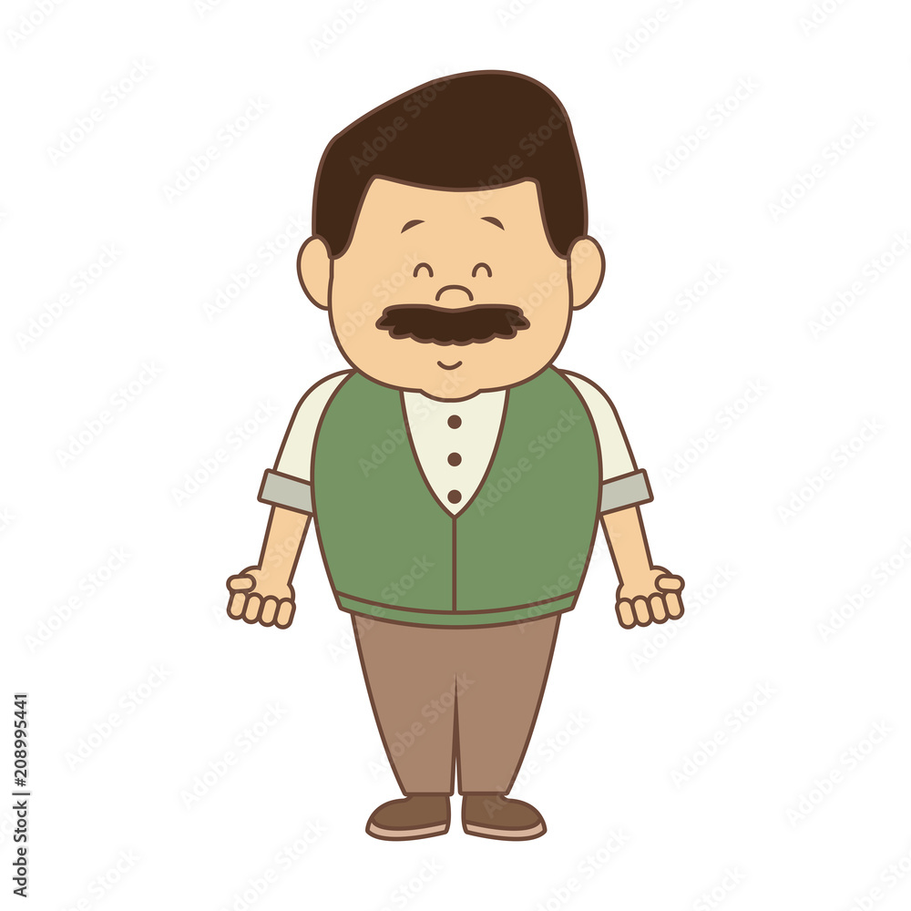 Cute father cartoon vector illustration graphic design Stock Vector ...