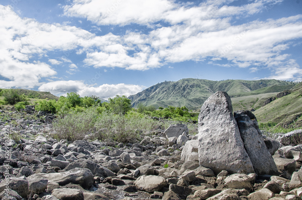 Butterfly rock by the Snake River. The river exposed the base of this ...