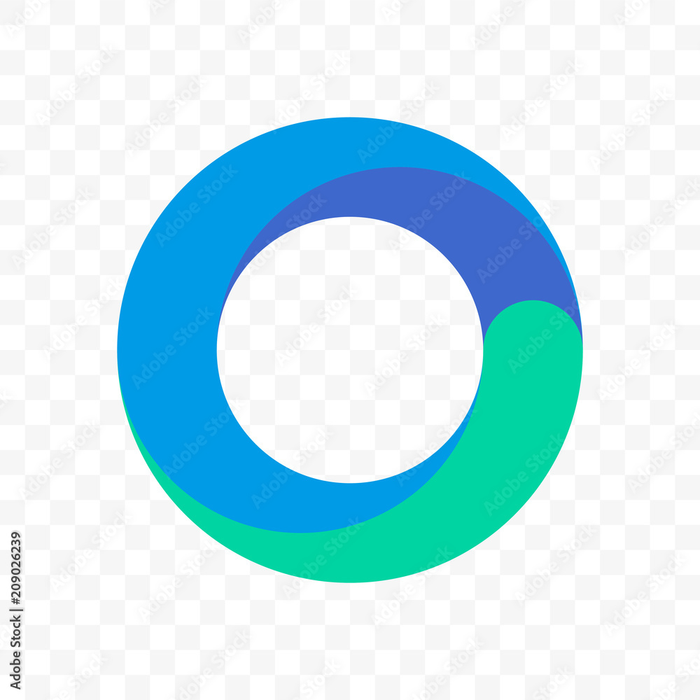 Circle blue round vector icon Stock Vector | Adobe Stock