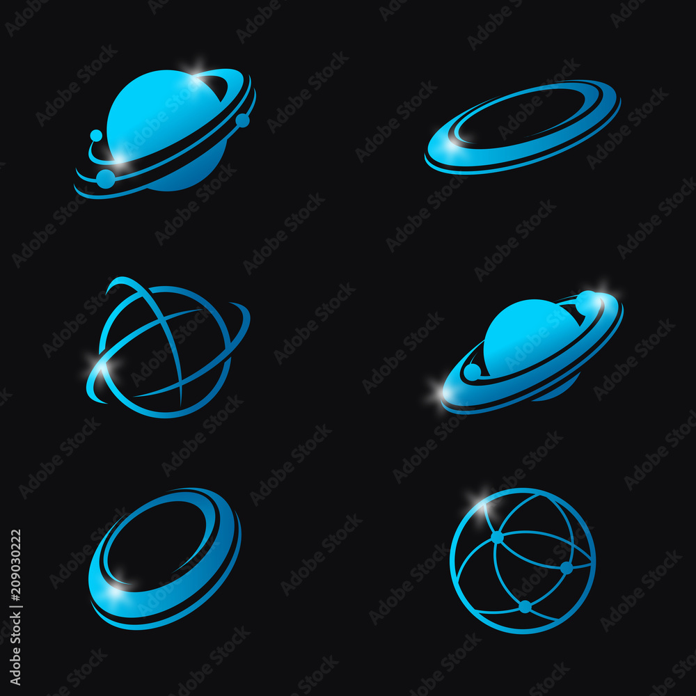 Planet Logo abstract design vector template Stock Vector | Adobe Stock