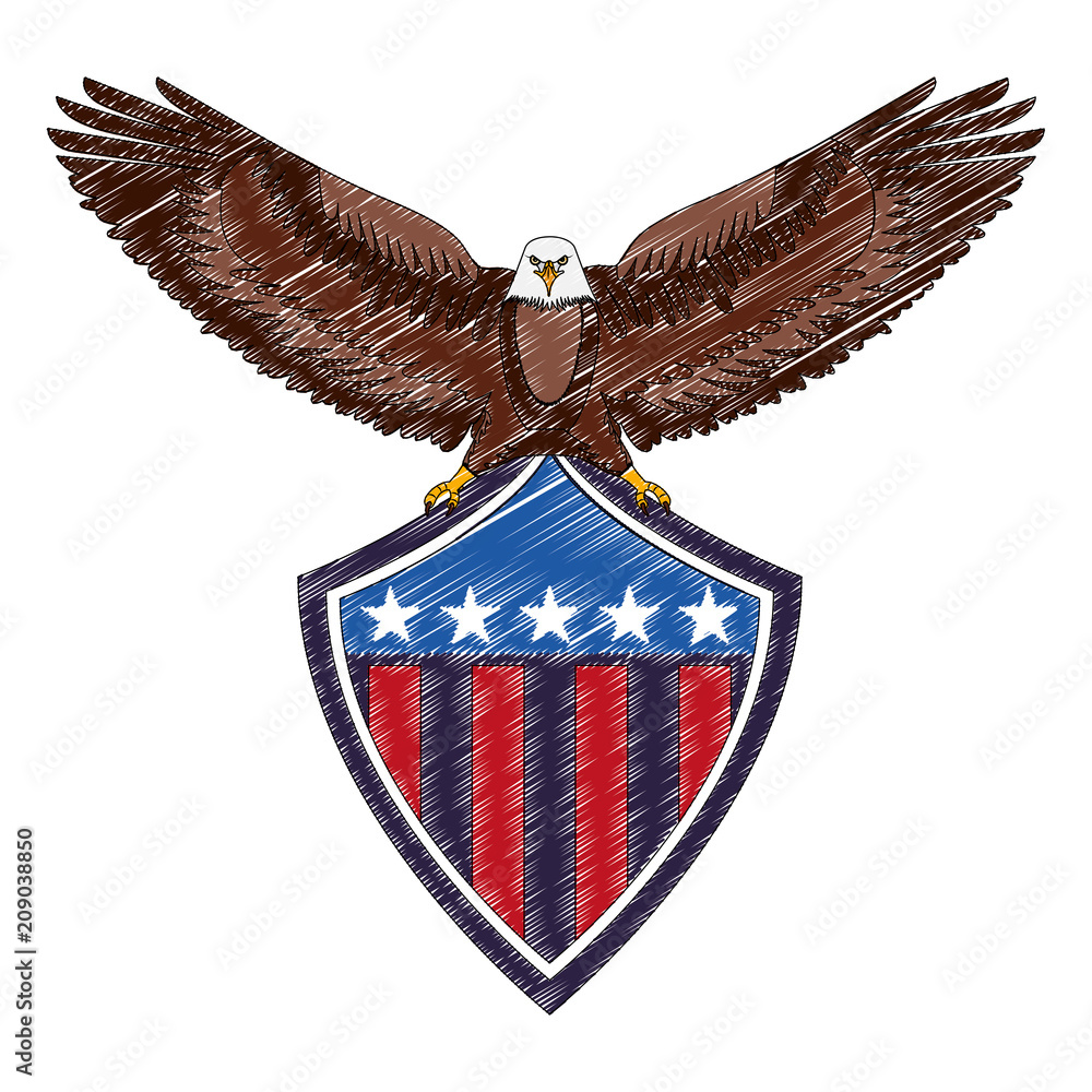 American Flag Shield Eagle