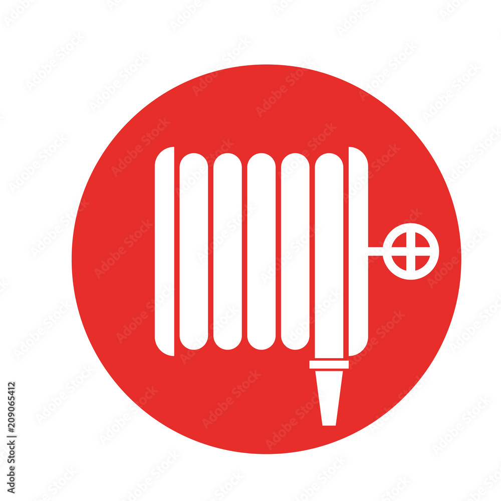 Fire hose wall sign Stock Vector | Adobe Stock