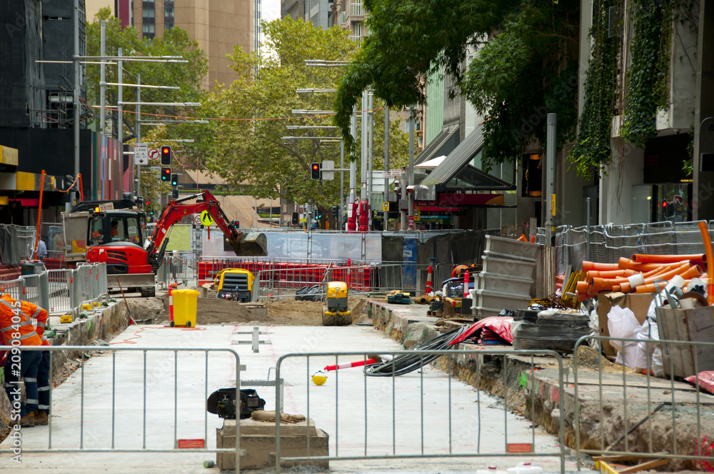 Street Construction Stock Photo | Adobe Stock