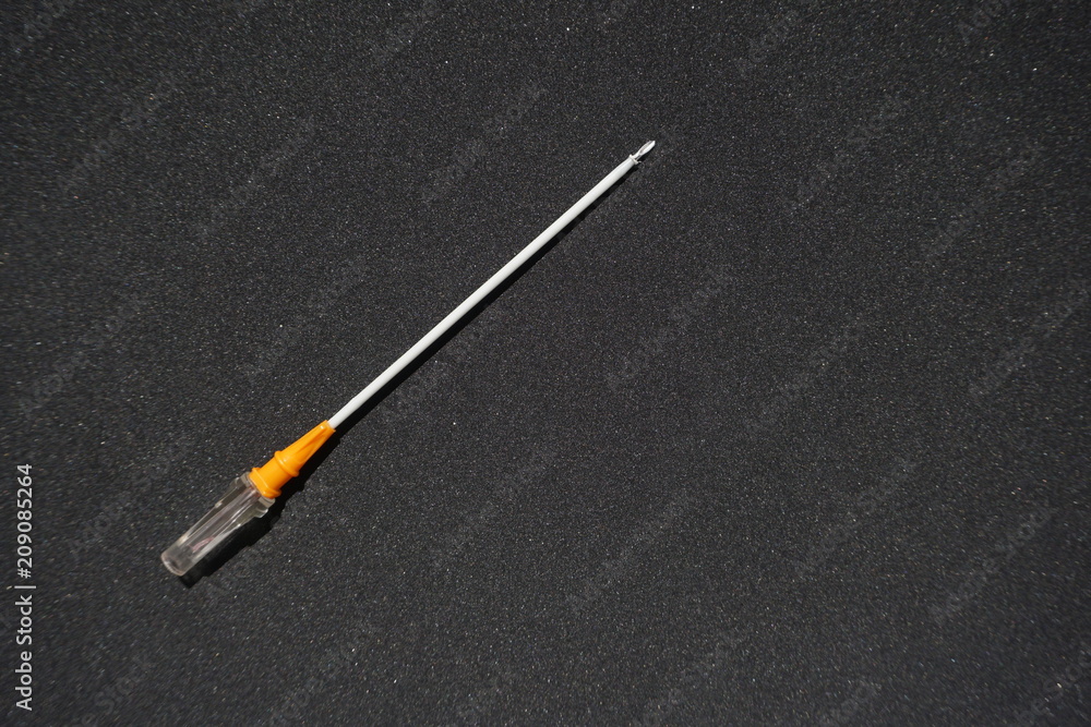 Needle decompression during pneumothorax, emergency medical help. on a ...