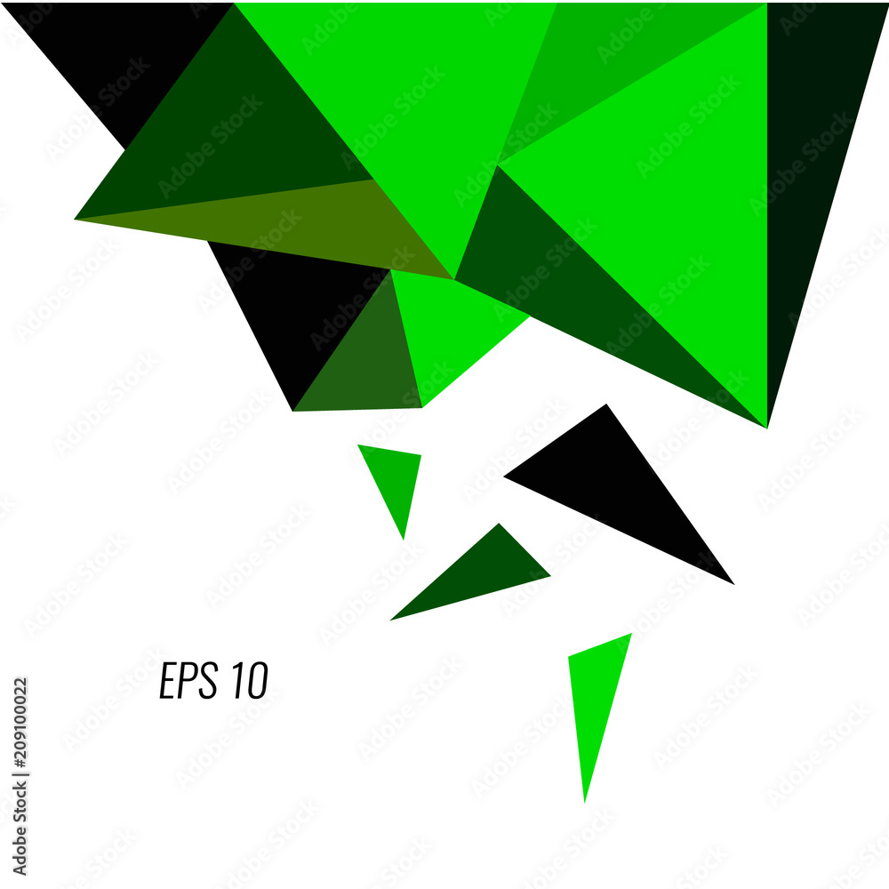 Geometric shape, green design 3d vector illustration Stock Photo ...