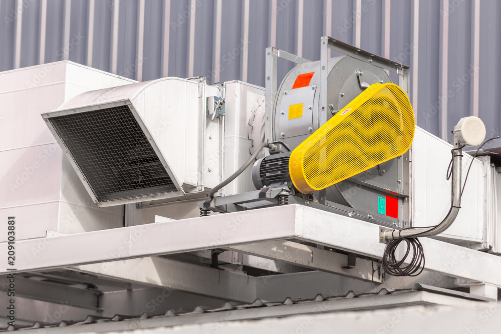 Industrial centrifugal fan and Exhaust vents of industrial air ...