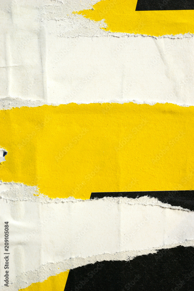 Old torn posters grunge creased crumpled paper texture background ...