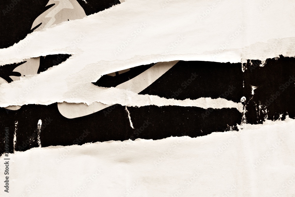 Old crumpled paper texture background creased ripped torn poster ...