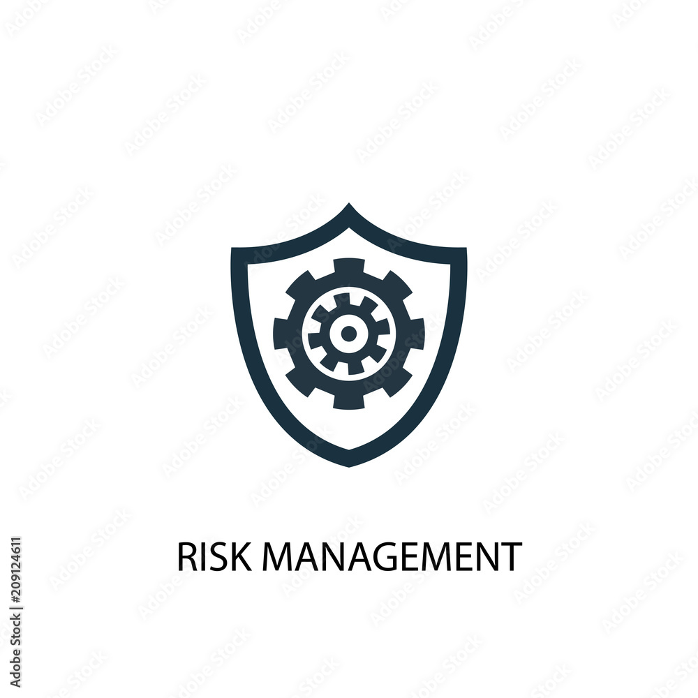 Risk management icon. Simple element illustration Stock Vector | Adobe ...