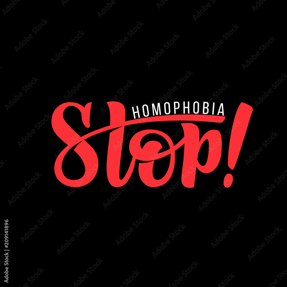 Gay Lettering. Conceptual poster with LGBT hand lettering. Colorful ...