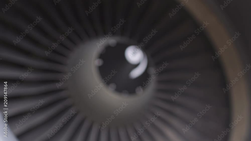 Vidéo Stock Background, blade turbine engine civil aircraft closeup ...