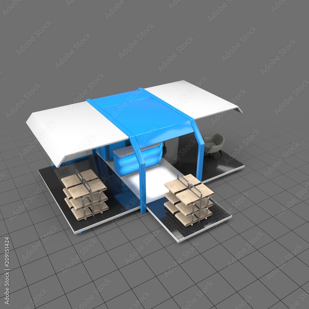 Promotional retail booth Stock 3D asset | Adobe Stock