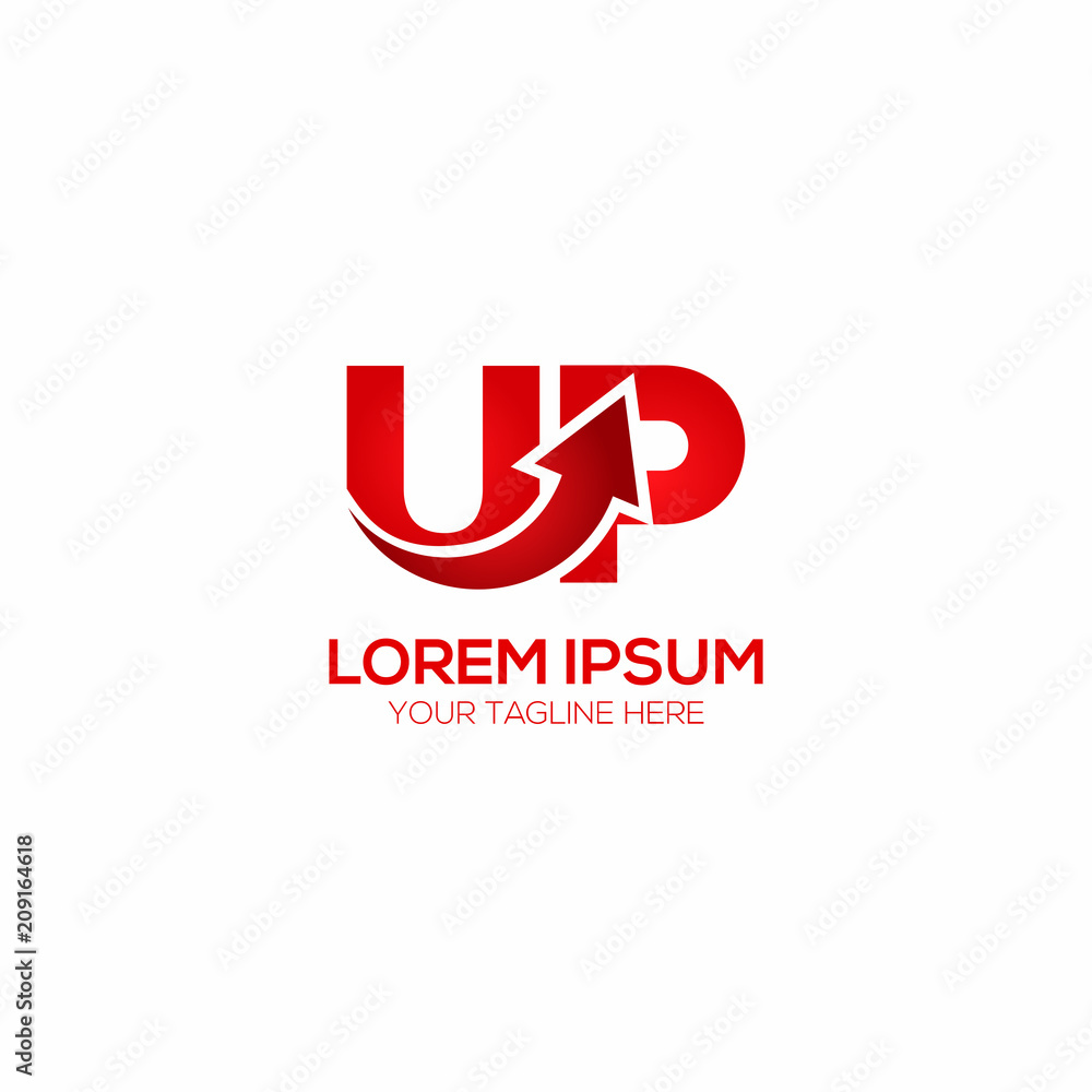 up logo design Stock Vector | Adobe Stock