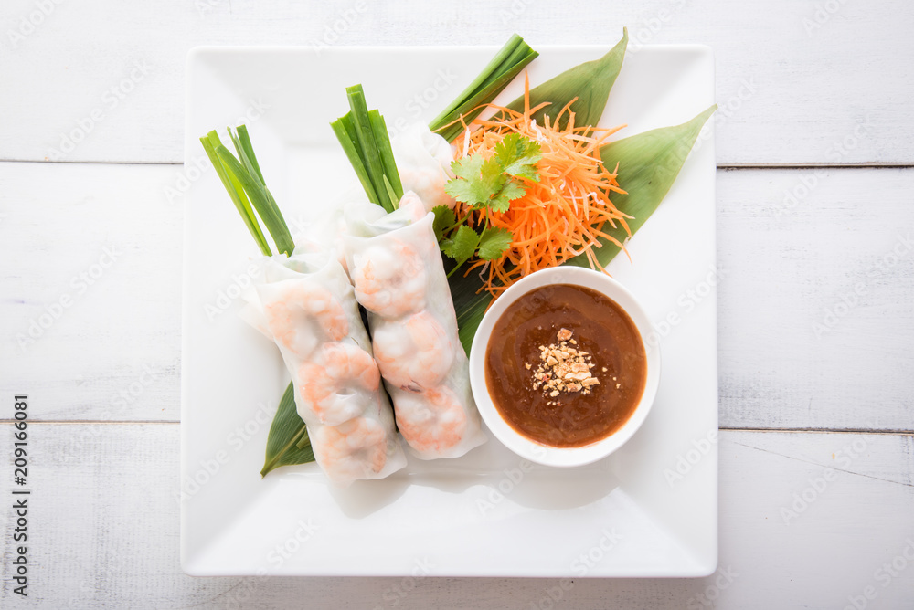 vietnamese summer roll Stock Photo | Adobe Stock