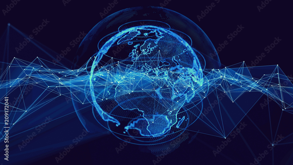 Global communication network concept. Stock Illustration | Adobe Stock