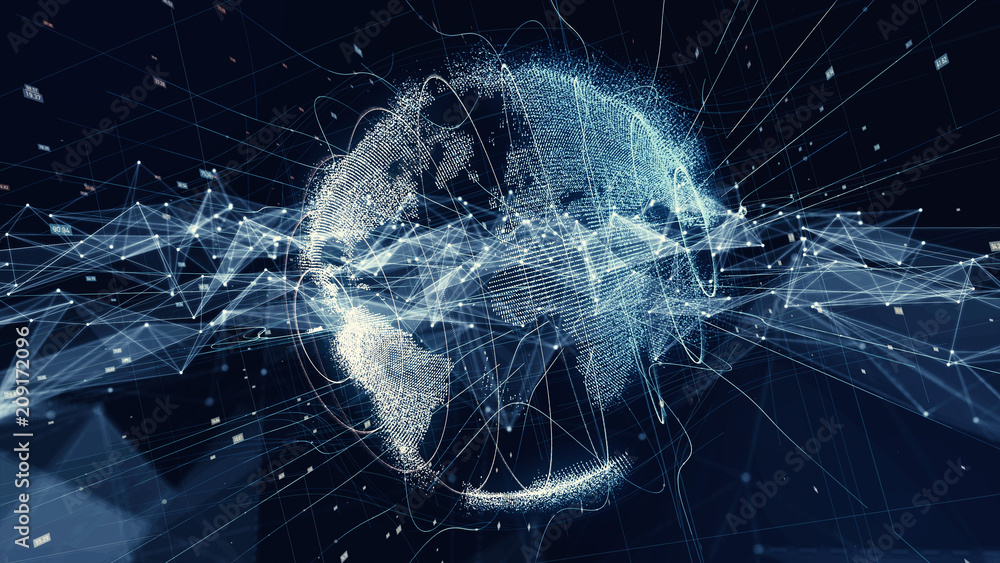 Global communication network concept. Illustration Stock | Adobe Stock