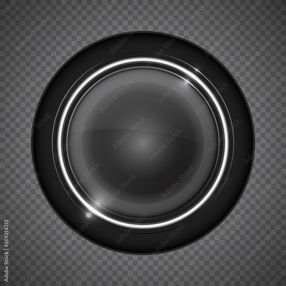 Realistic round glass lamp or car headlight isolated on transparent ...