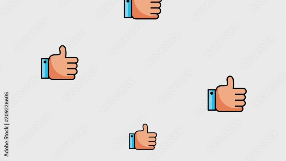 falling hand thumbs up like animation hd Stock Video | Adobe Stock