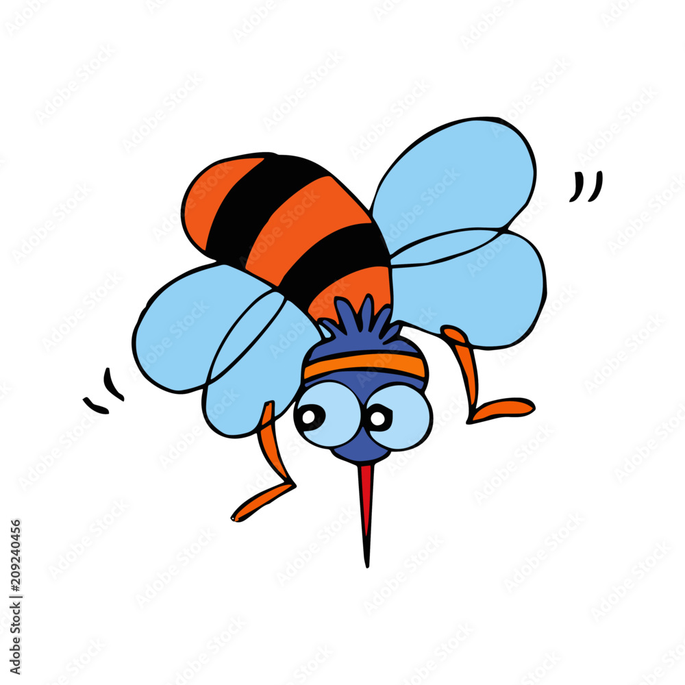 Mosquito cartoon illustration isolated on white background for children ...